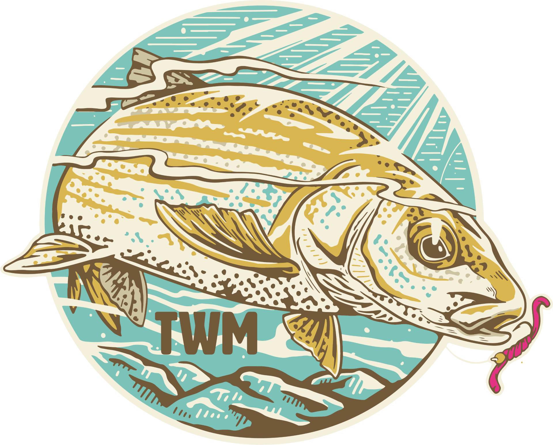 Rocky & The Squirm Sticker – Wild Minnow Apparel